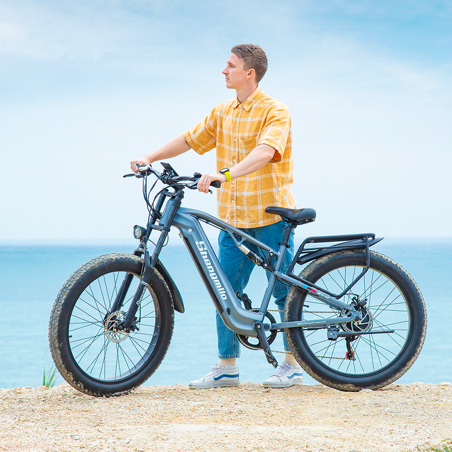 Shengmilo MX05 Full Suspension Electric Mountain Bike 48V 17.5AH 90KM ...