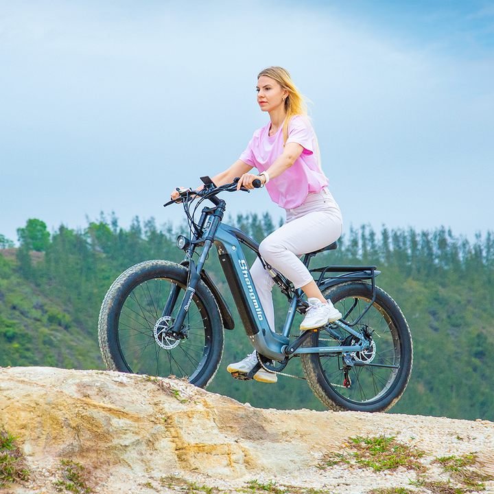 Shengmilo MX05 Full Suspension Electric Mountain Bike 48V 17.5AH 90KM ...